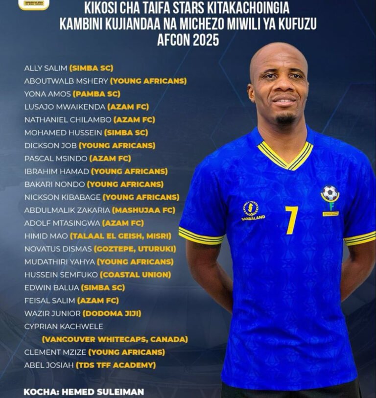 Kikosi Cha Taifa Stars Kufuzu AFCON 2025 » HABARI FORUM